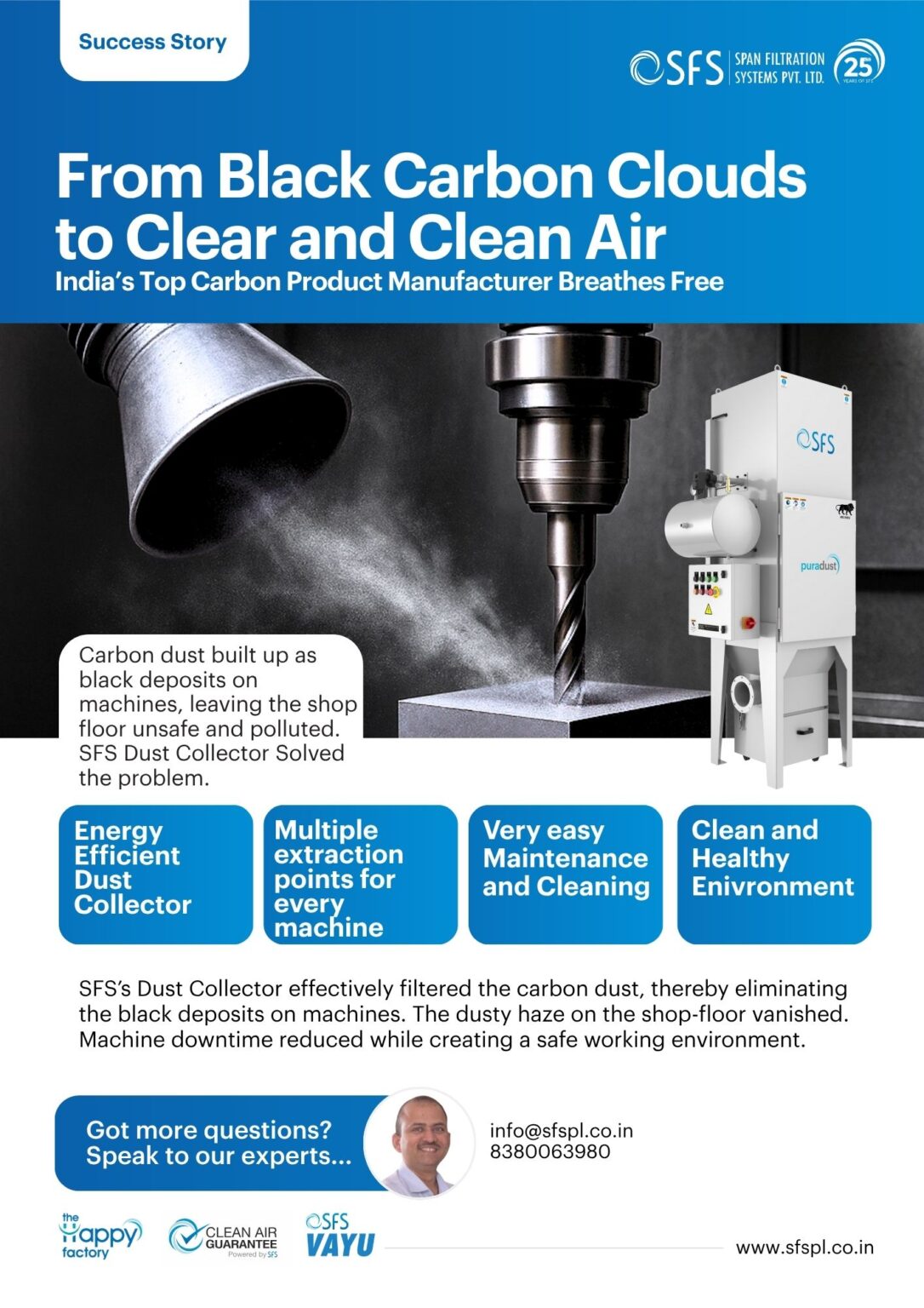 Carbon Dust Collector for effective filtration of carbon dust